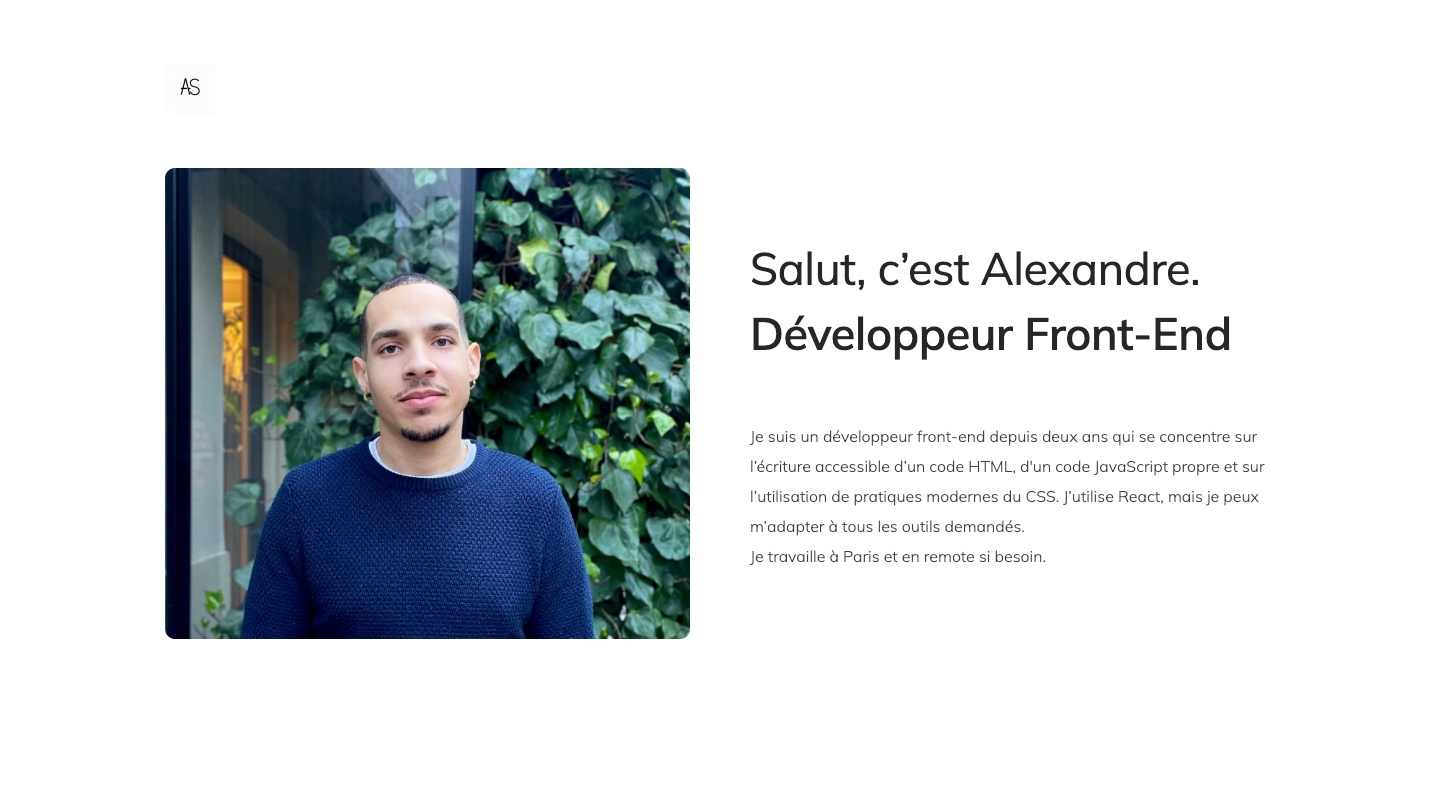 Alexandre Saint-Prix | Développeur Front-End